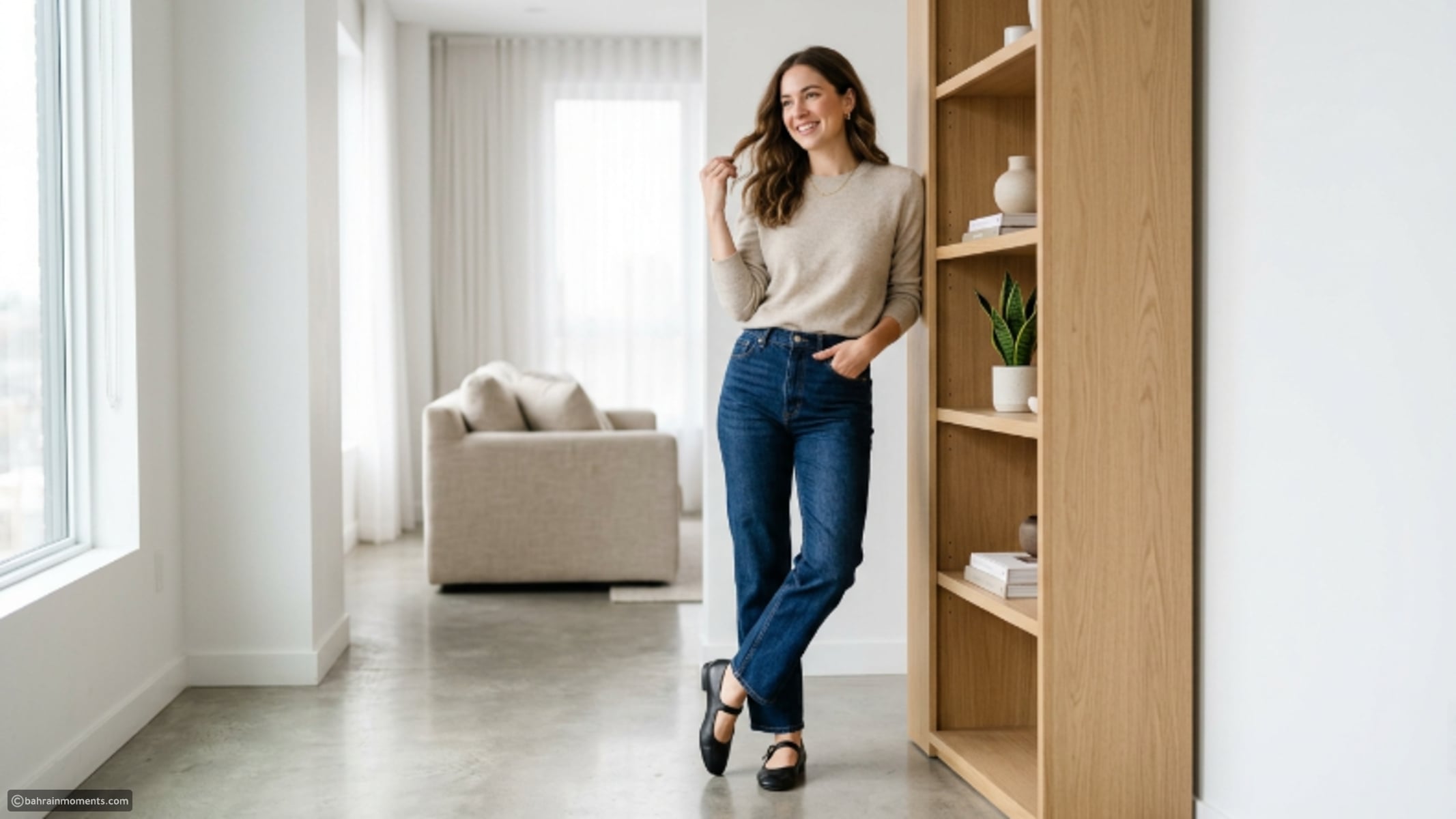 As it turns out, this flat-shoe trend looks perfect with dark-wash jeans