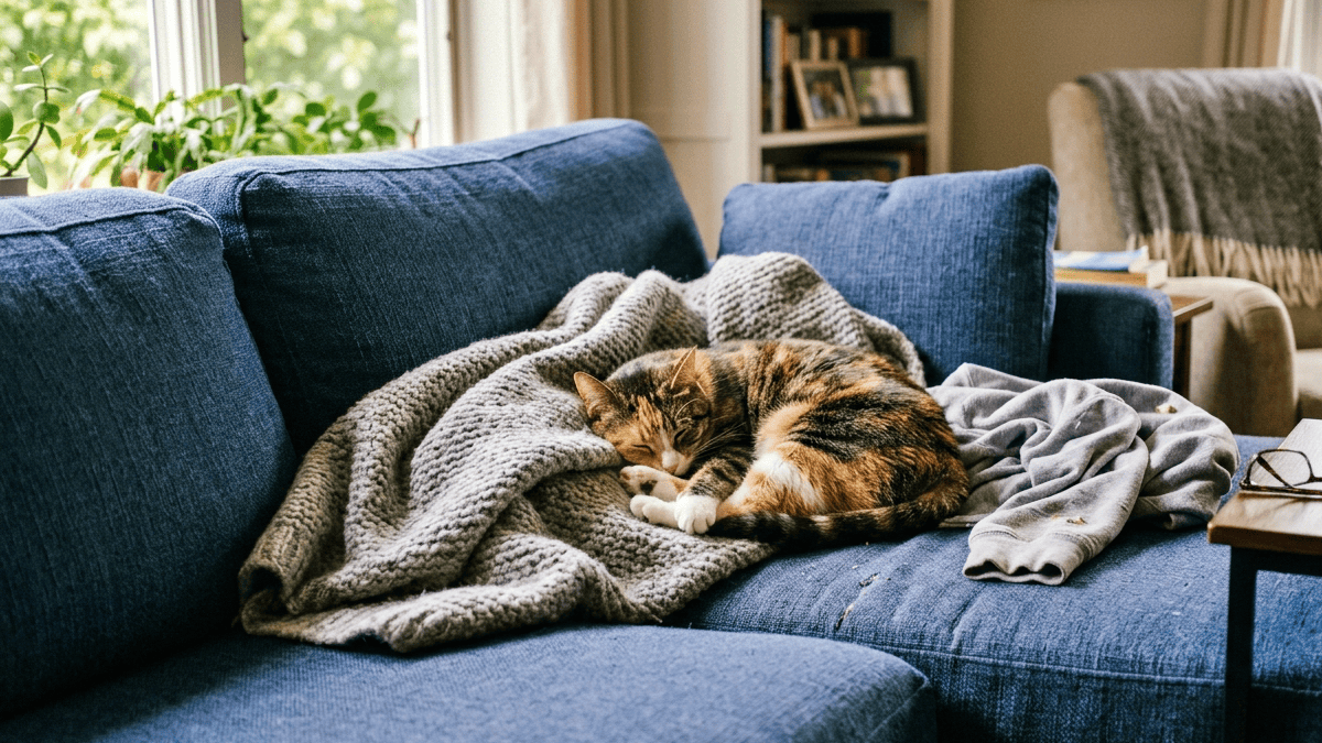 Why your cat sits in your favorite spot on the couch, according to experts
