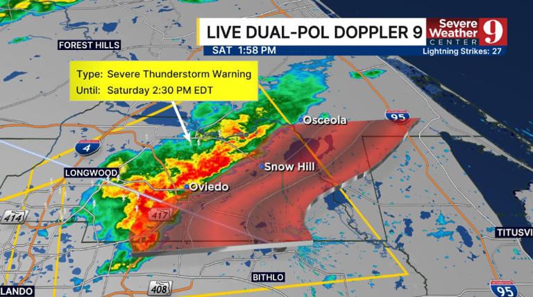 Weather warnings issued for multiple Central Florida counties