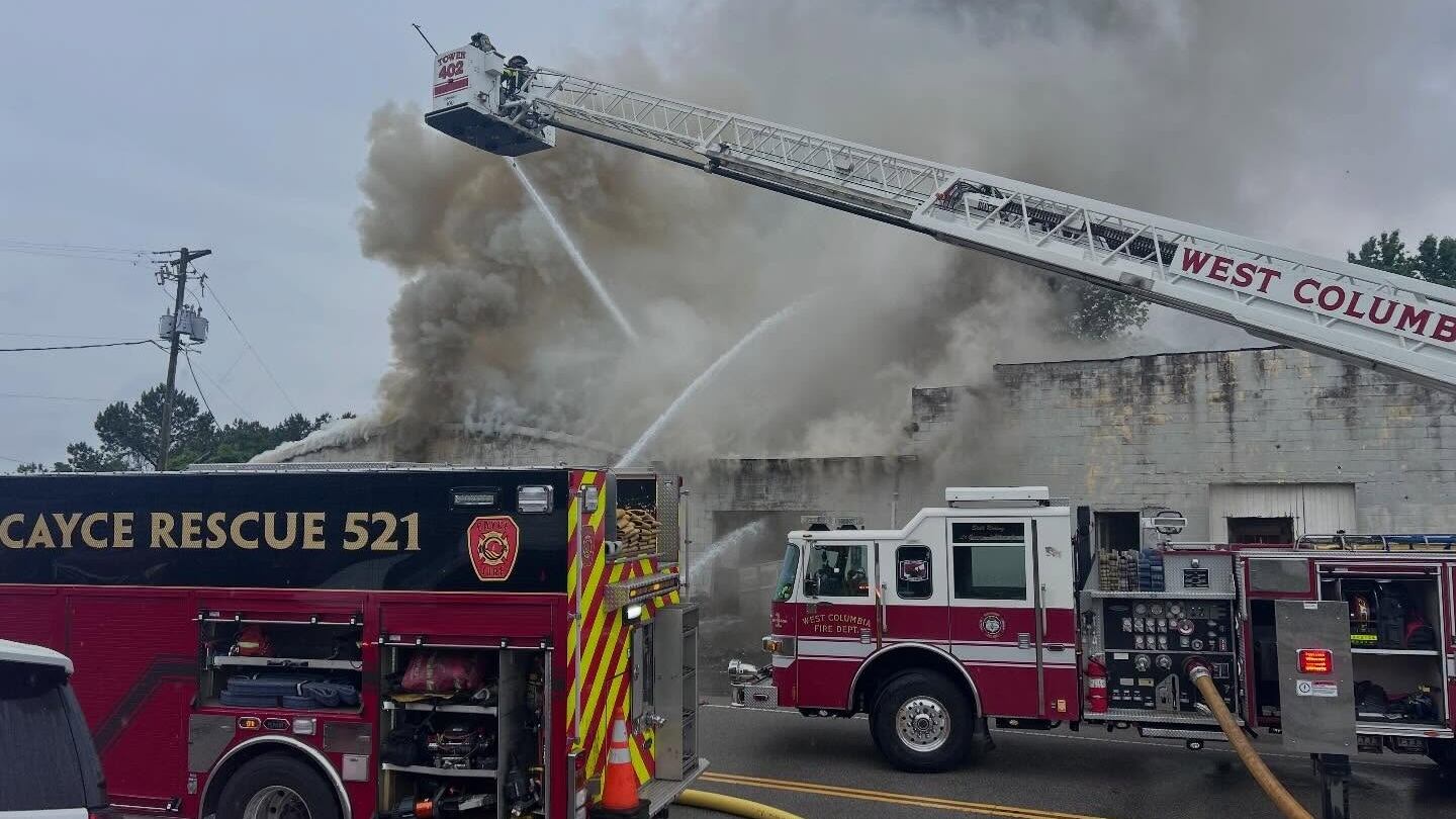 Several Midlands fire departments quell flames at Cayce commercial property