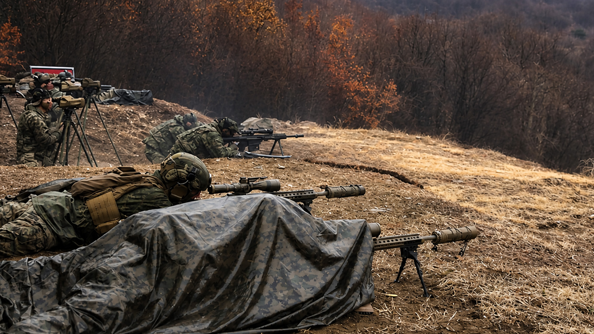 US and Korean marines practice combat with live fire