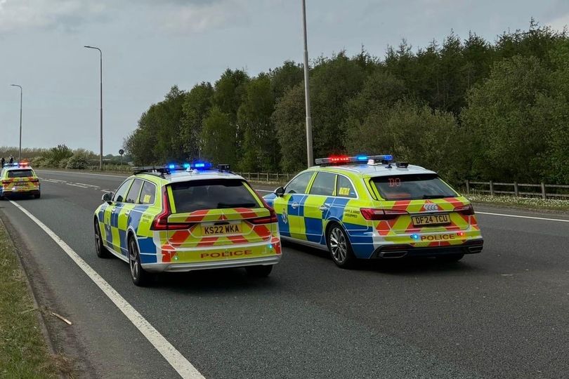 Driver seriously injured after crash in Thornton with police car