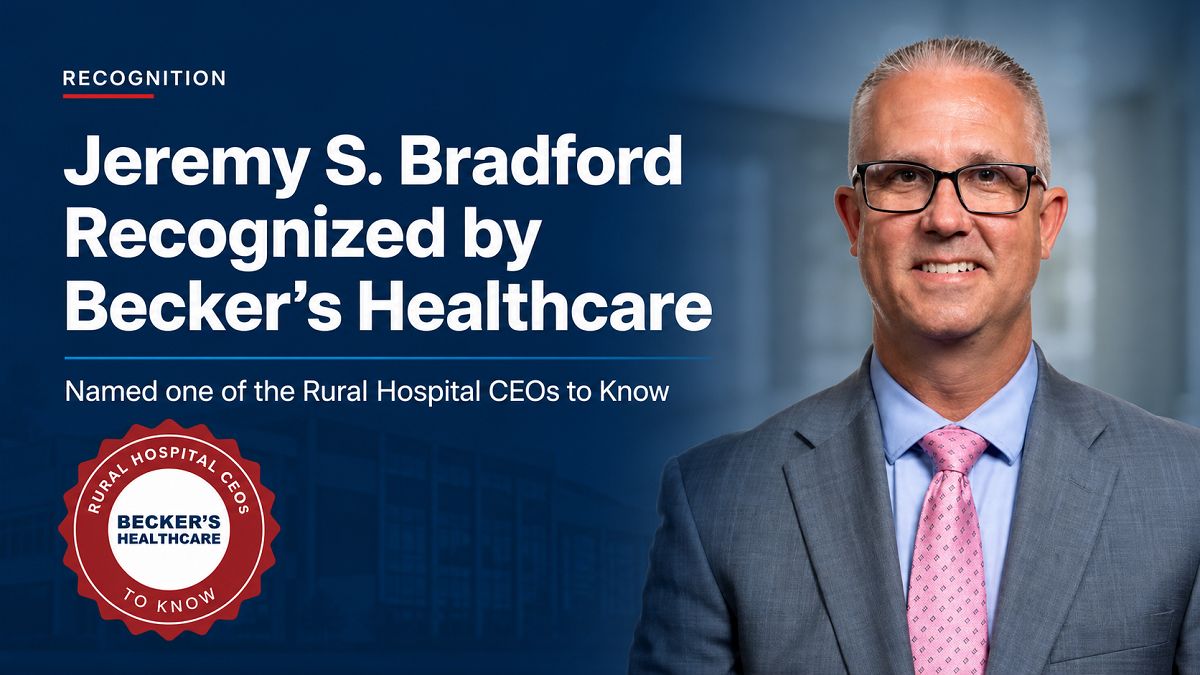 CalvertHealth CEO Jeremy Bradford named rural hospital leader