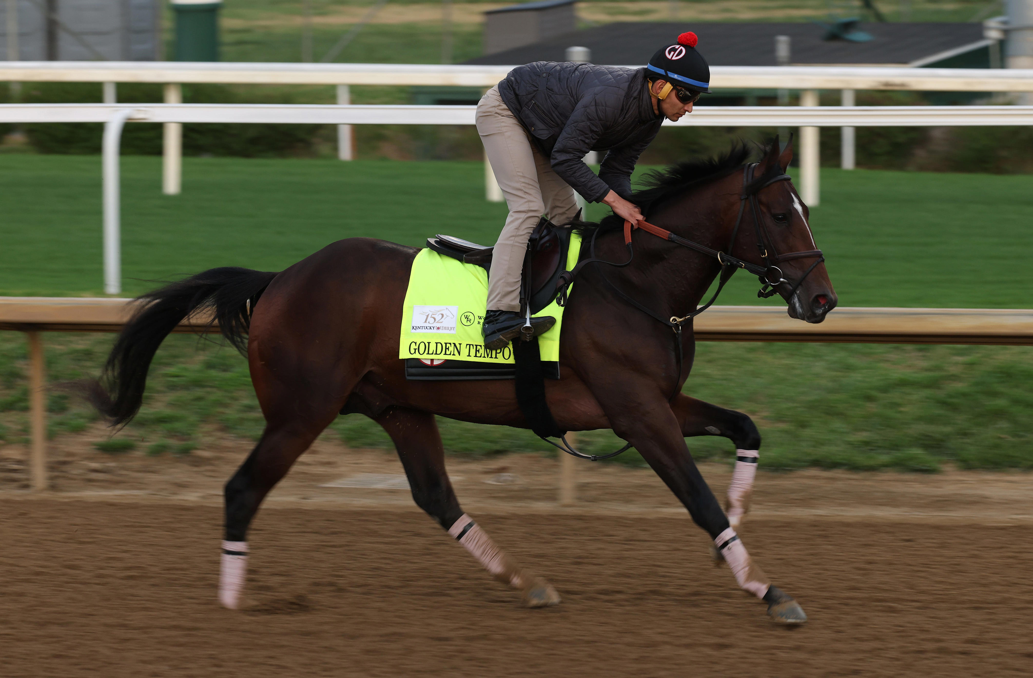 Kentucky Derby winner Golden Tempo wins Belmont Stakes