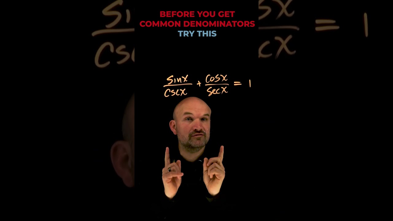 Before you get common denominators, try this
