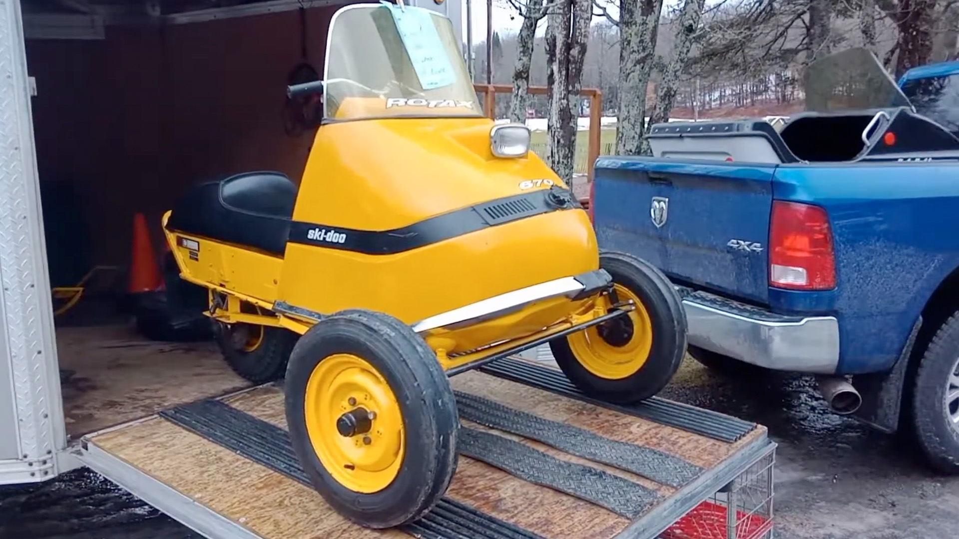 These snowmobile conversion kits from the ’70s turned sleds into trikes