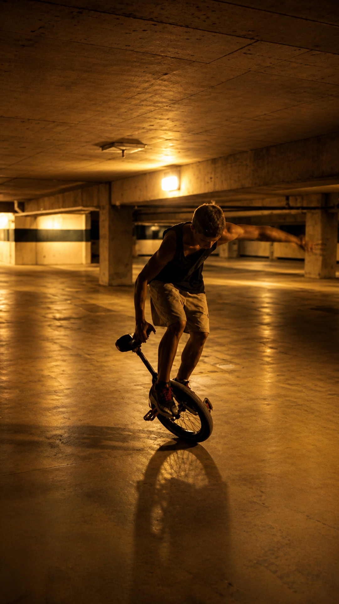 Riding a unicycle can be more difficult than it looks