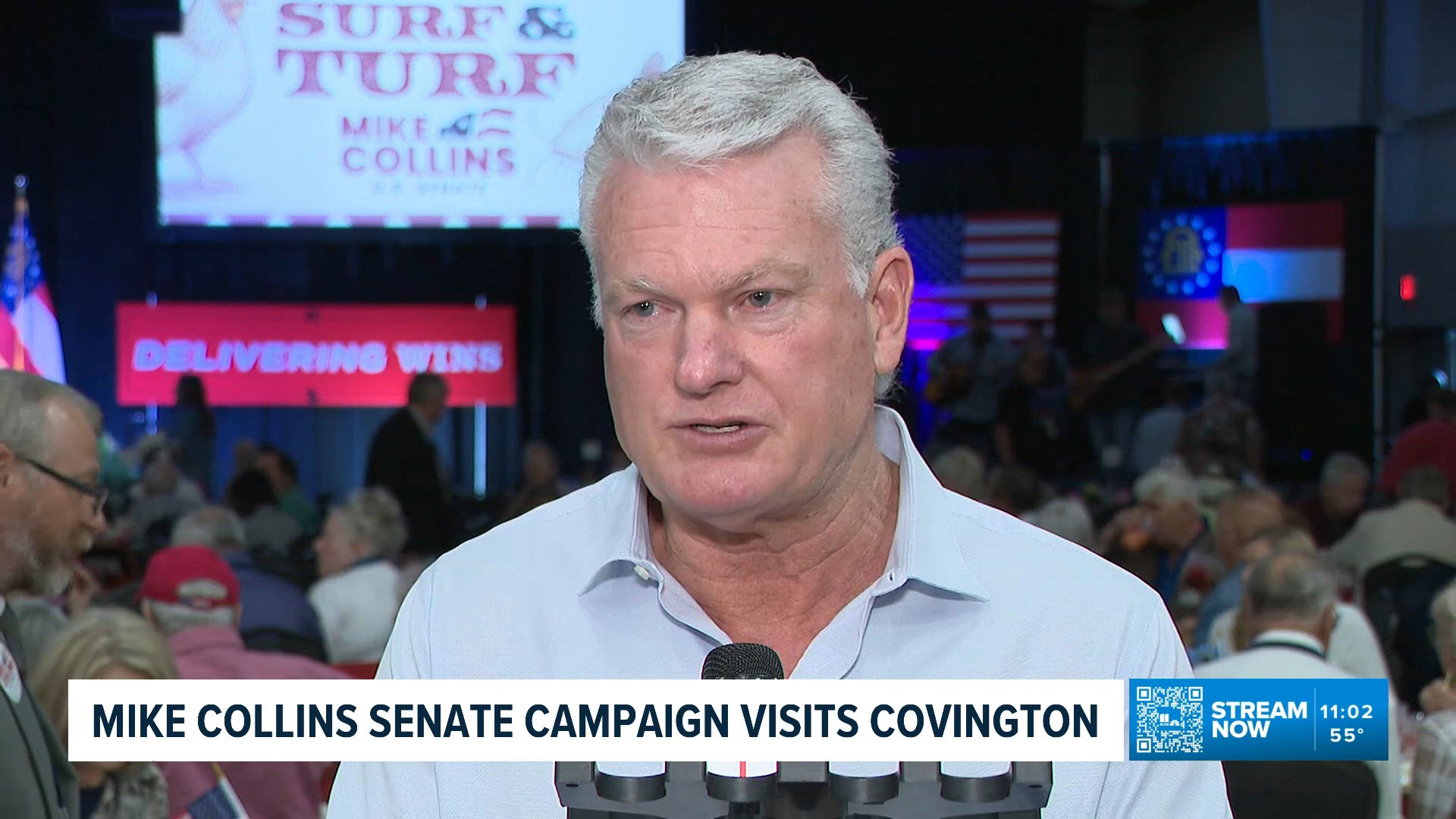 Mike Collins' Senate campaign visits Covington