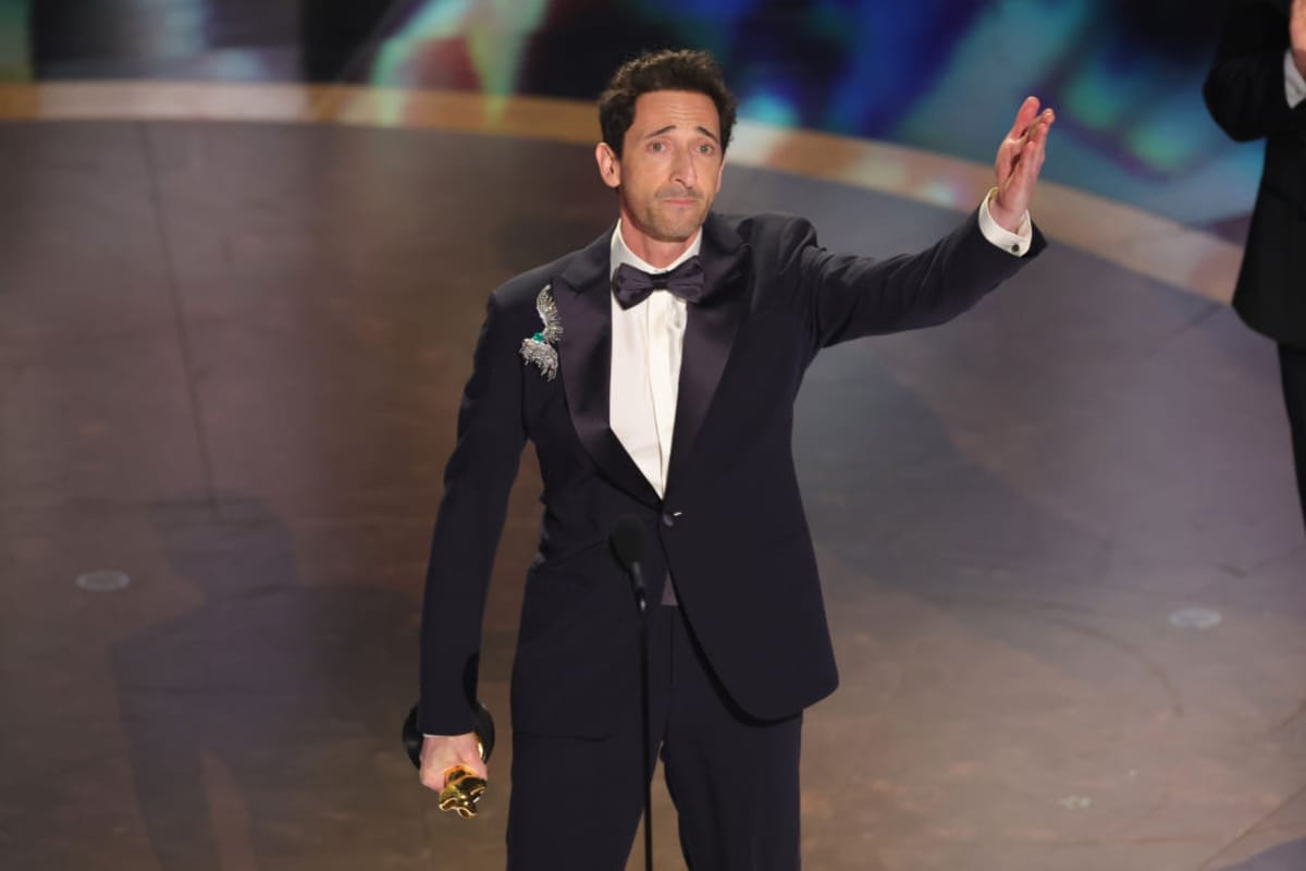 Adrien Brody jokes he shouldn’t take ‘a paddling’ over record-breaking ...