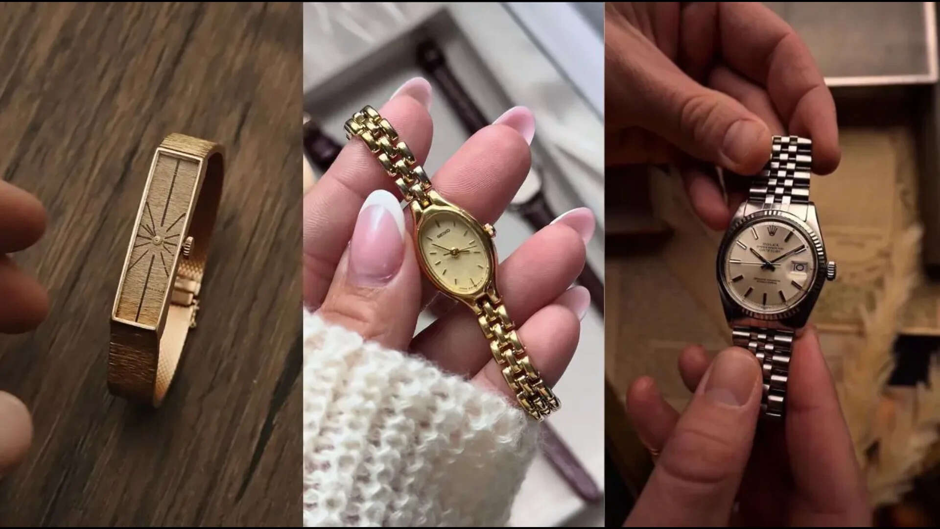 Dainty & slim: Vintage watches are back in style