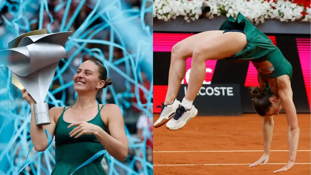 Watch: Marta Kostyuk's backflip celebration as the Ukrainian defeats ...