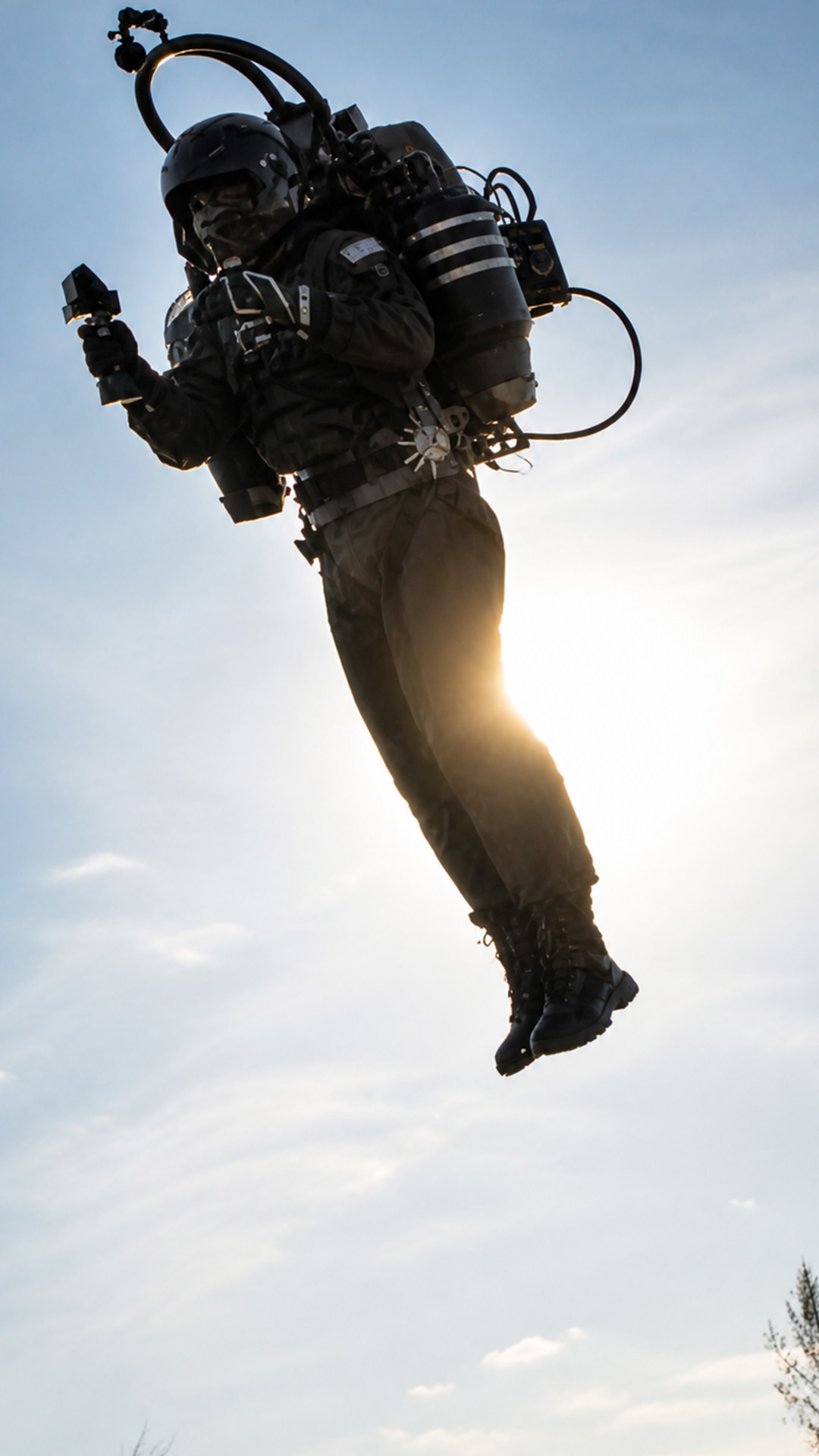 How this jetpack scene is captured on camera