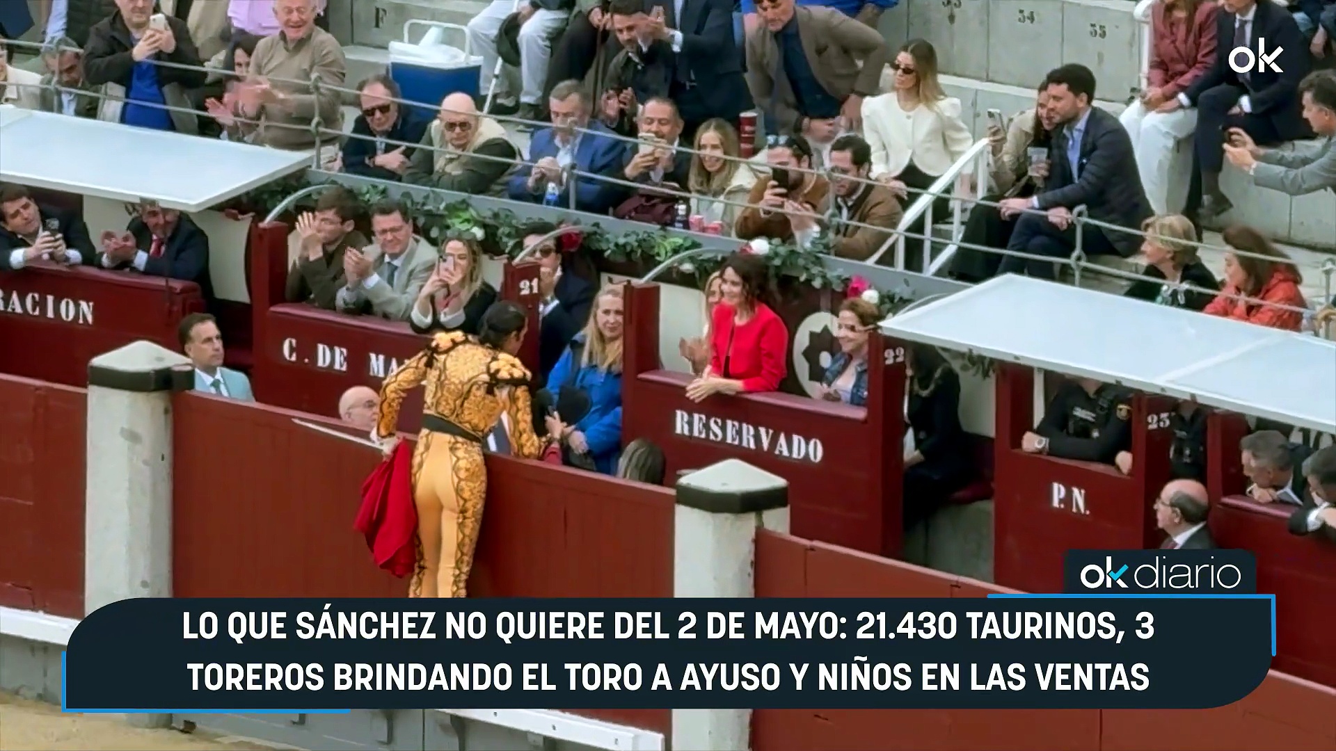 Lo que Sánchez no quiere del 2 de mayo: 21.430 taurinos, 3 toreros ...