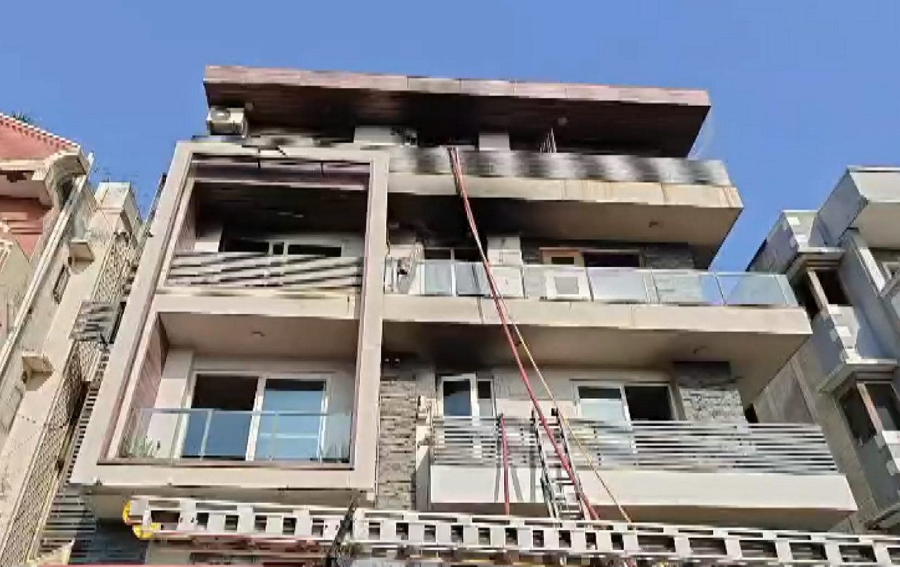 Nine charred to death in massive blaze at residential building in Delhi ...