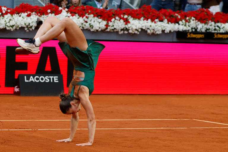 Kostyuk wins Madrid Open with backflip ceremony