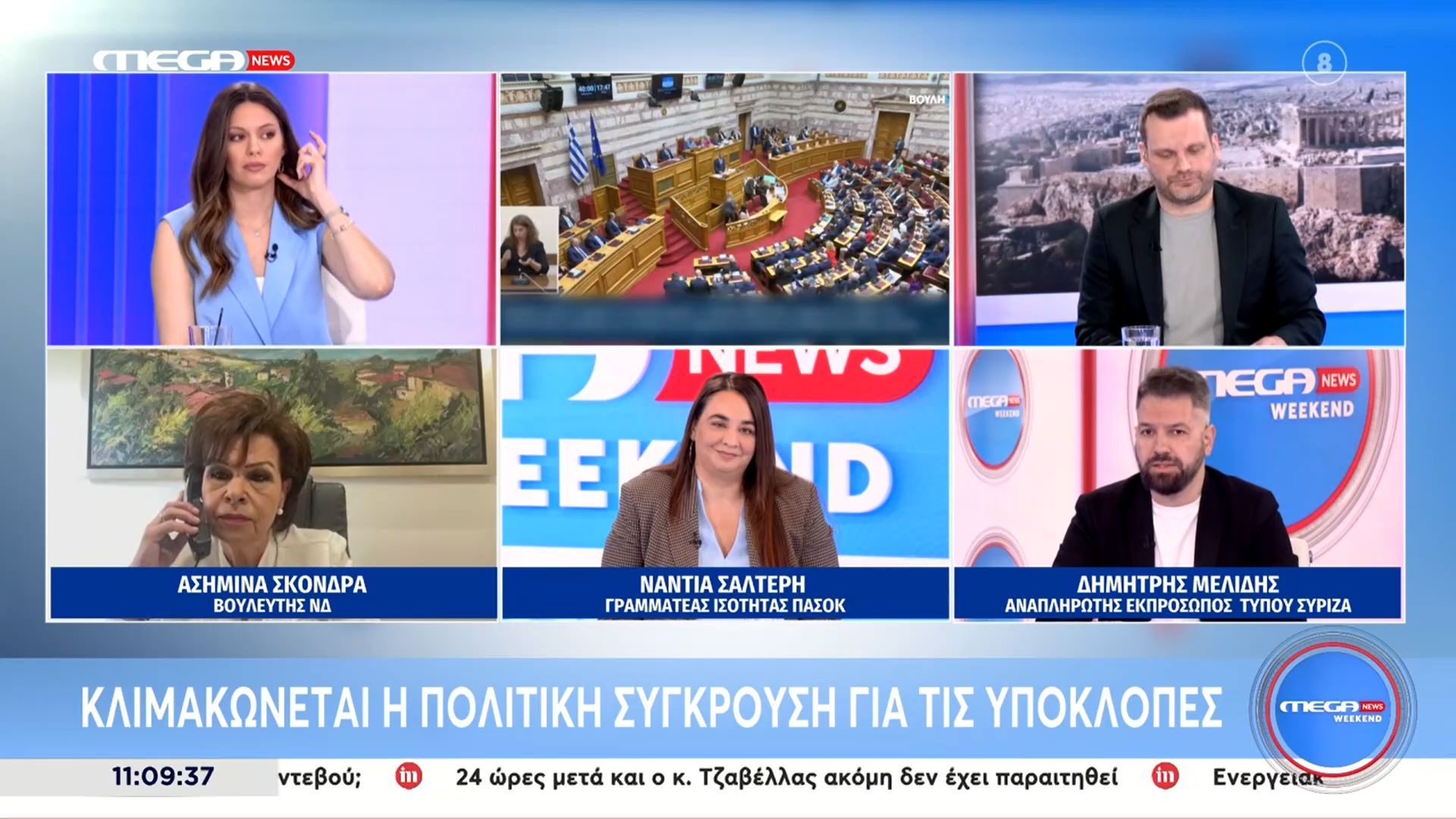 Η πολιτική επικαιρότητα στο Mega News Weekend