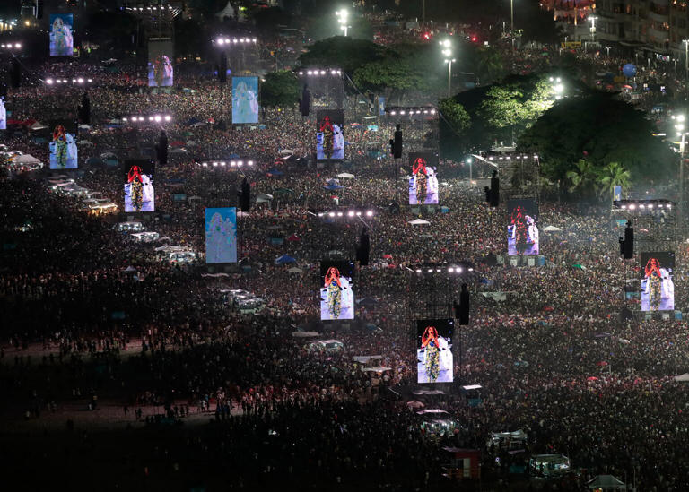 Shakira thrills crowd of two million with free concert in Brazil
