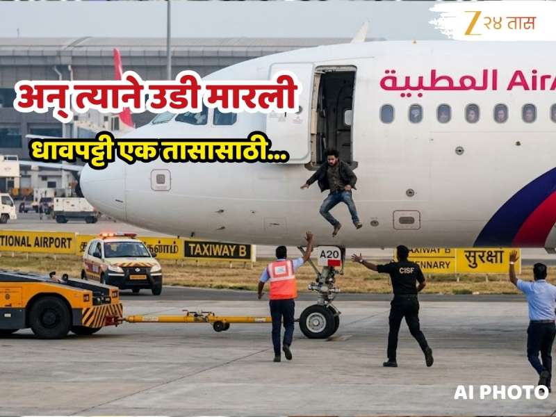 'त्या' प्रवाशाने धावत्या विमानाचे इमरजेंसी EXIT दरवाजा उघडला आणि उडी ...