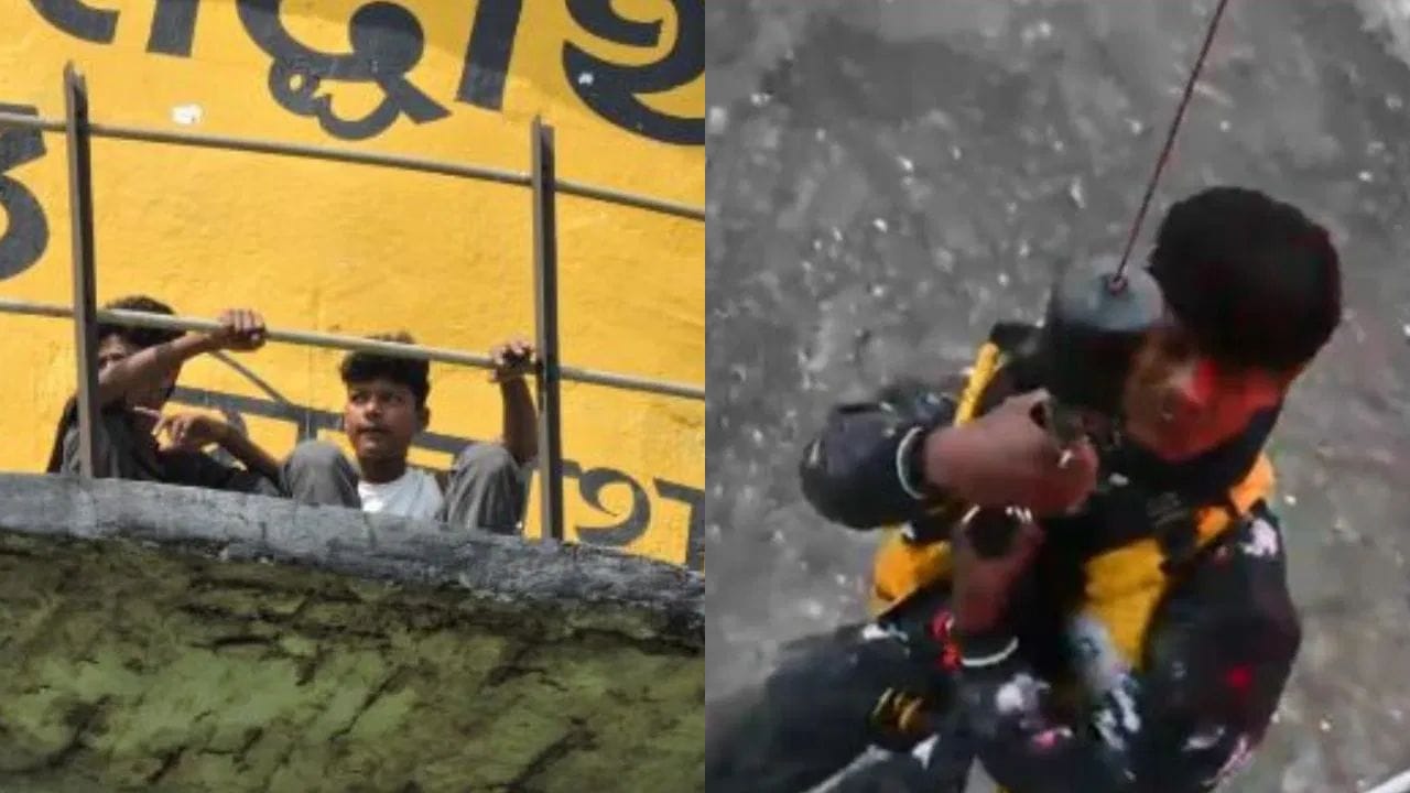 Video: IAF rescues 2 teens stranded on UP water tank while making reels ...