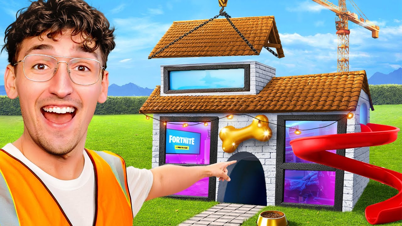 Watch me build the ultimate Minecraft doghouse IRL