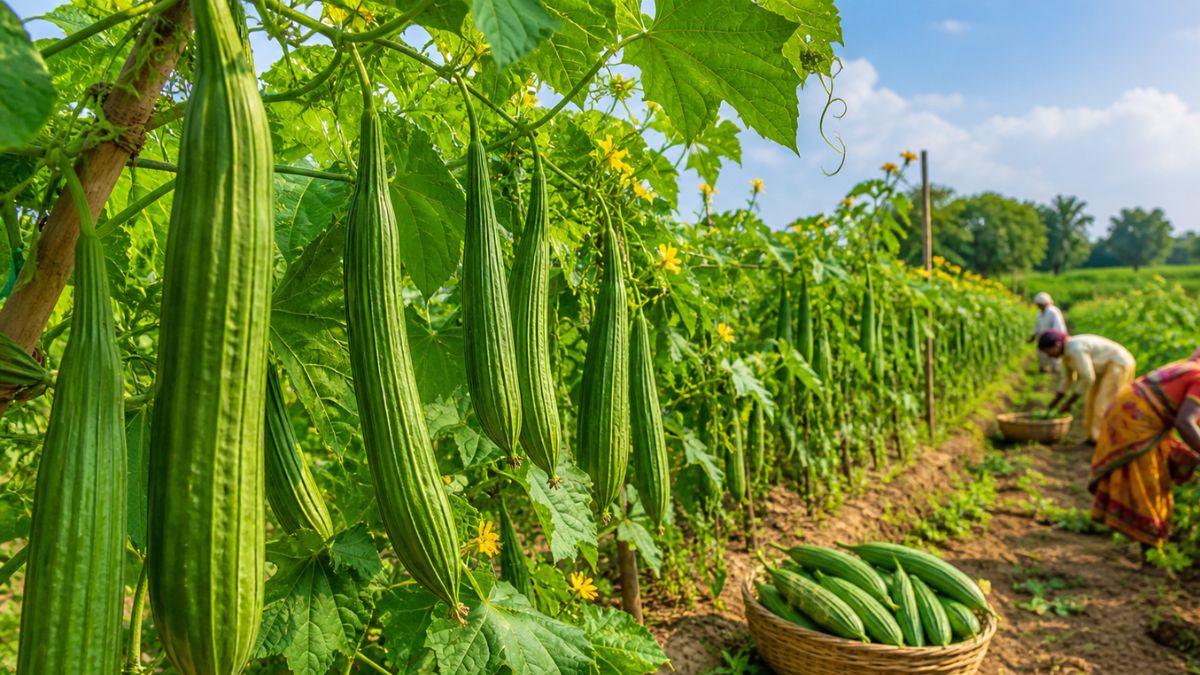 Which state is the largest producer of ridge gourd in India?