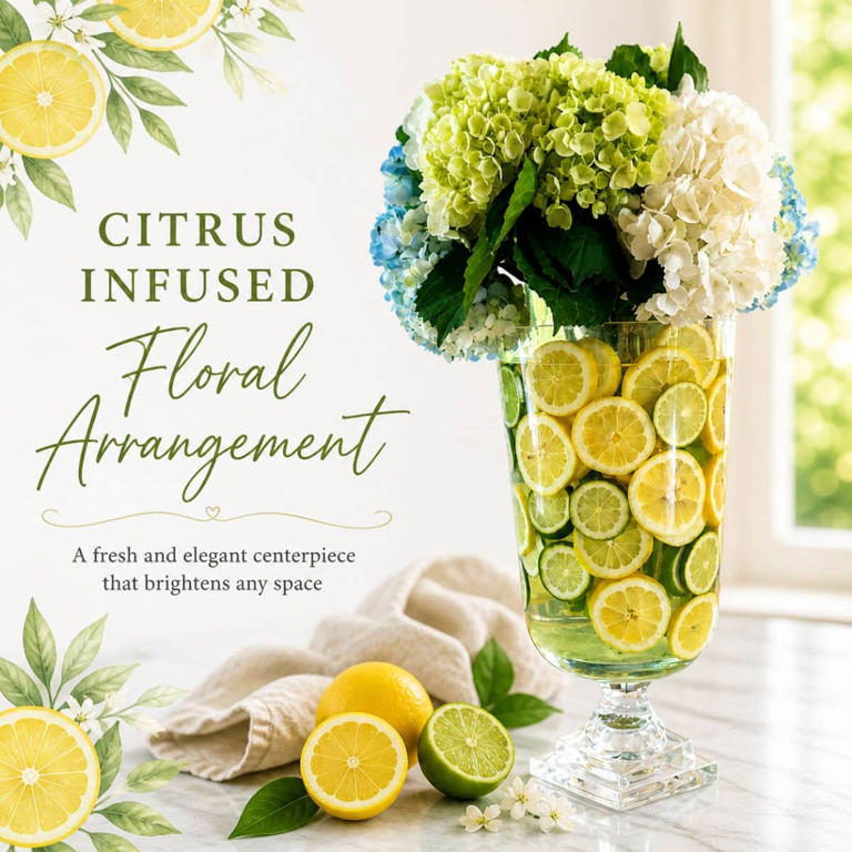 How to add lemon slices to a vase (and keep them in place)