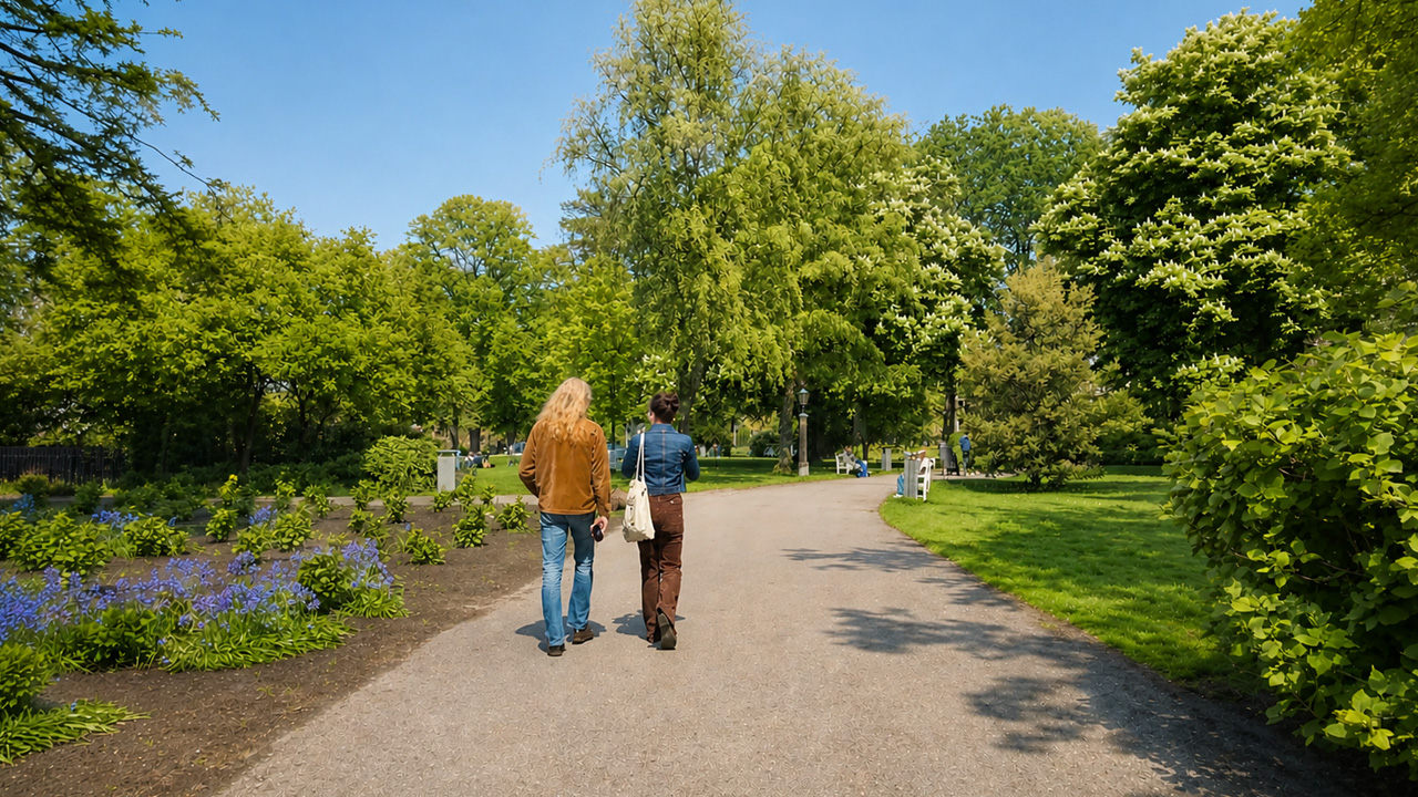 Un paseo primaveral relajante por los parques verdes de La Haya