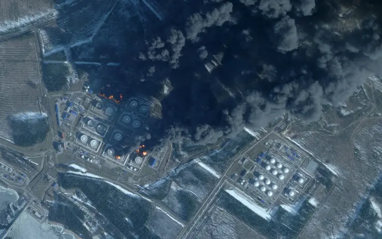 Ukrainian drones hit Russia’s Primorsk port, oil tankers, military ships