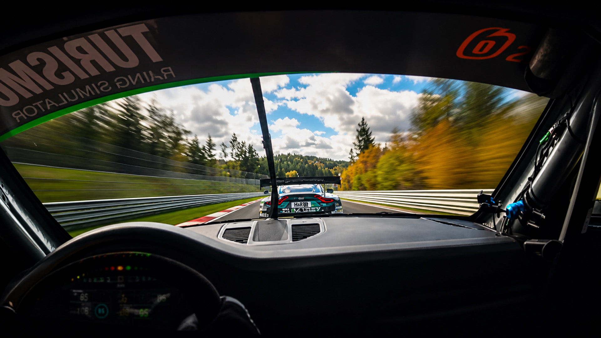 Inside the Porsche 911 cockpit during intense ring battle