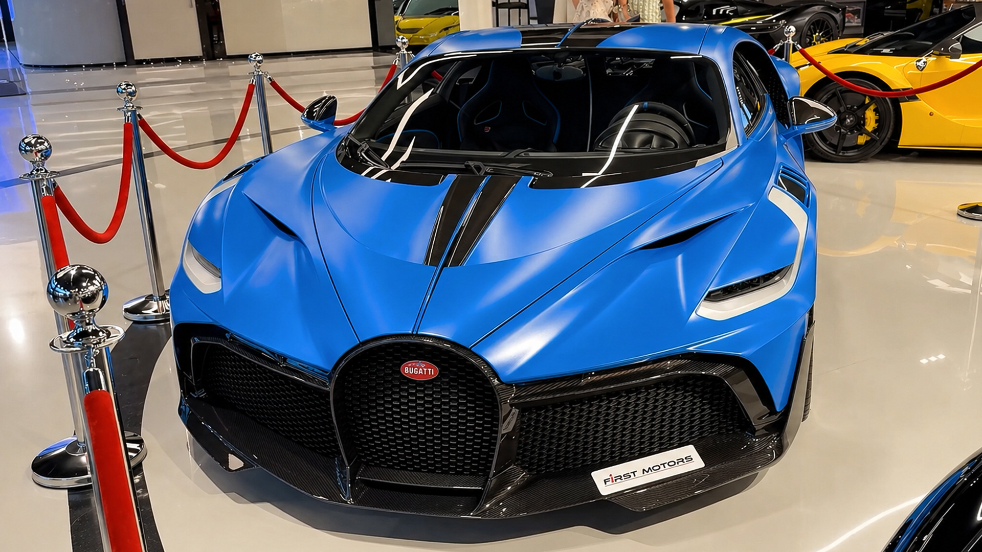 $5,000,000 Bugatti Mistral stands out in supercar dealership