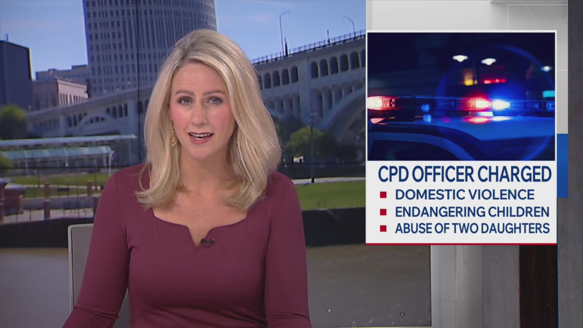 Cleveland police officer charged with domestic violence on children