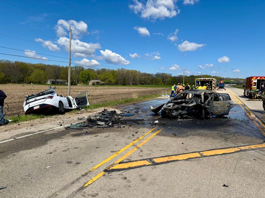 Two victims in critical condition, flown away from head-on Wisconsin crash