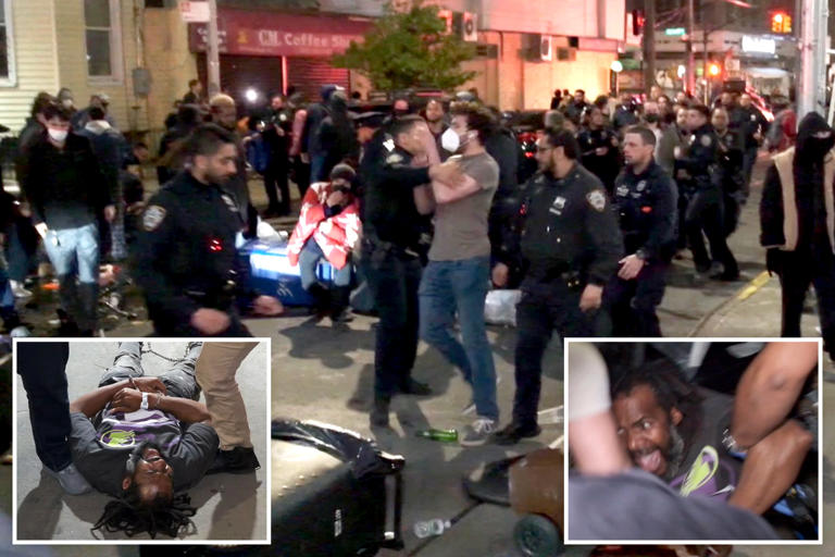Anti-ICE protesters mob NYC hospital as 9 activists arrested in chaotic ...