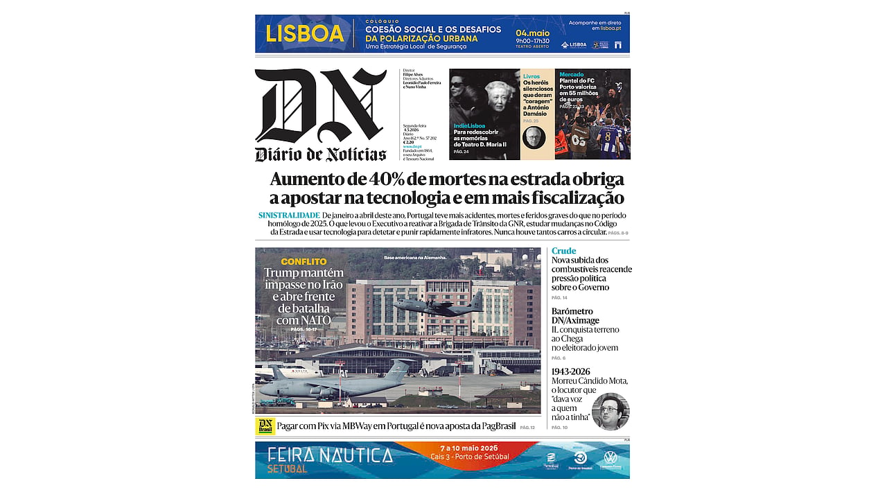 Leia aqui o DN desta segunda-feira, 4 de maio