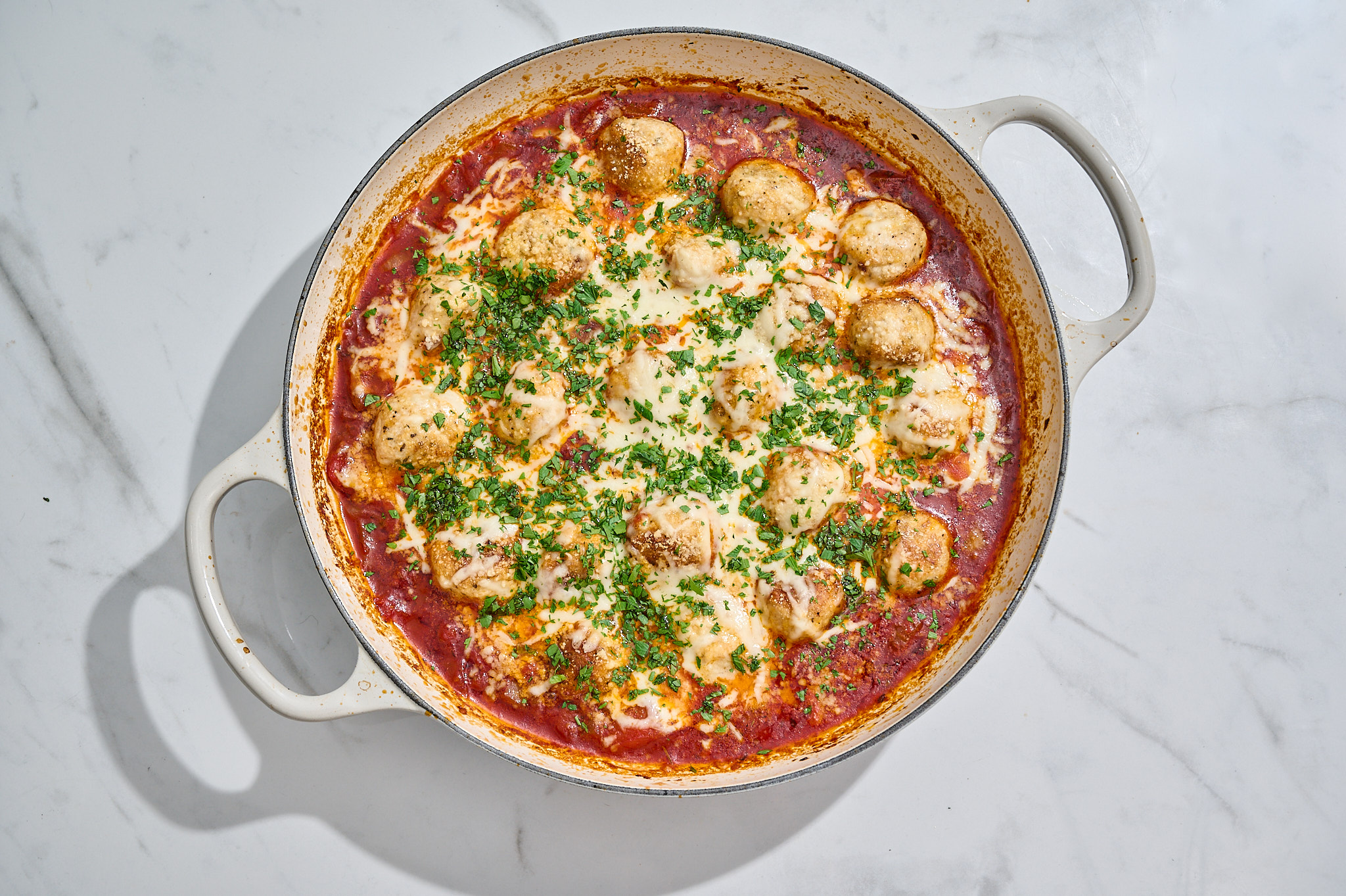 Chicken Parmesan meatballs recipe