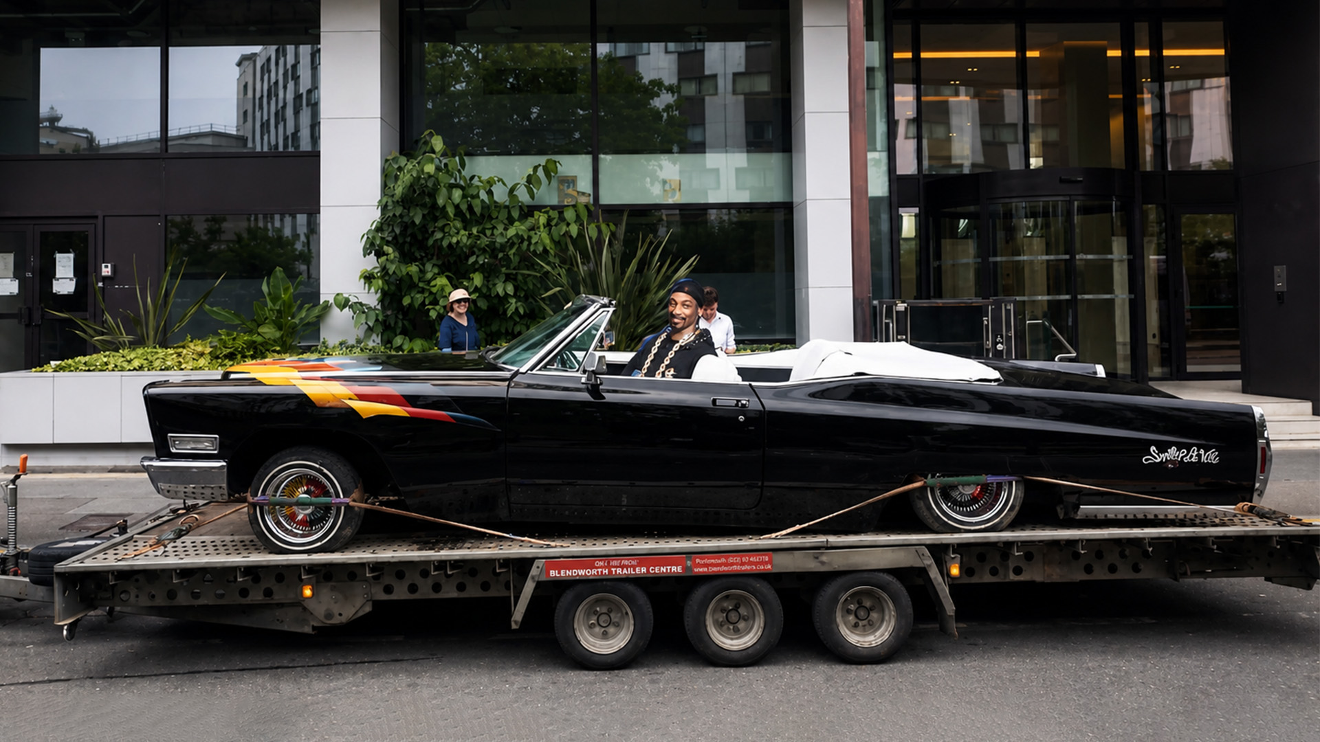 Adam C and I took Snoop Dogg’s car to the Paris Olympics