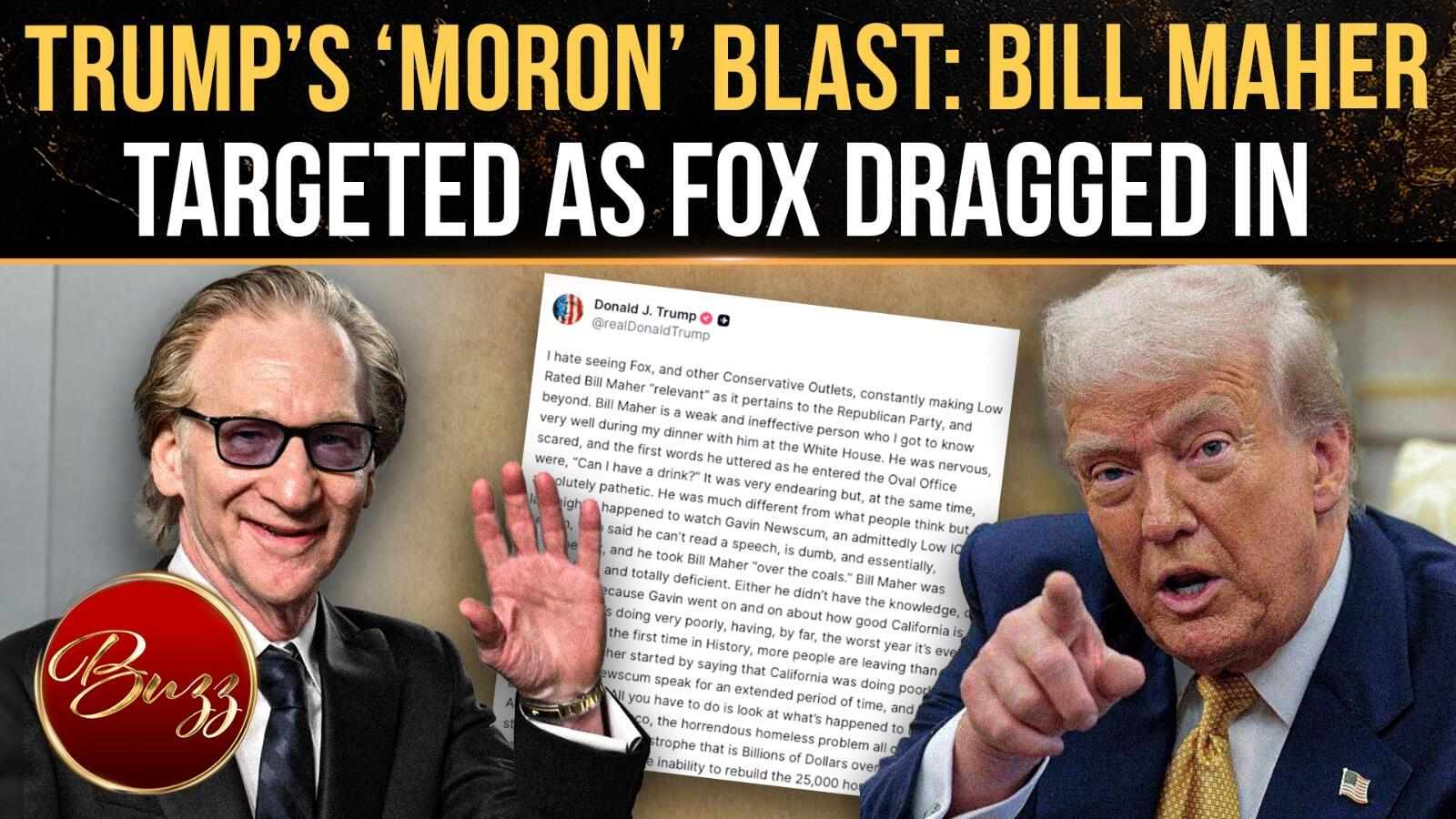 Trump slams Fox over Bill Maher as comedian fires back with sharp jabs ...