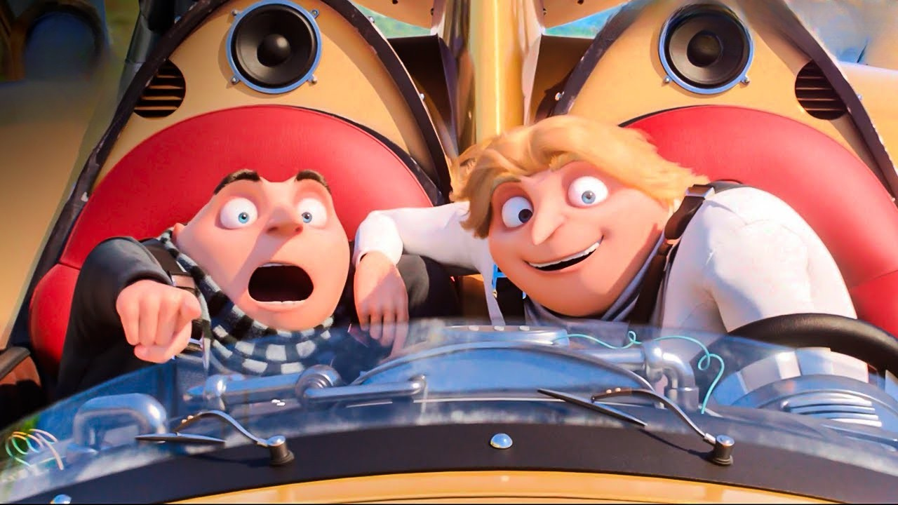 Gru and Dru take their dad's villain car for a joyride - Despicable Me 3