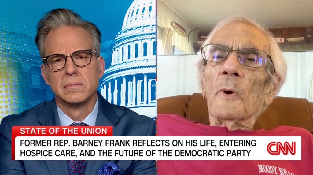 Dying ex-Rep. Barney Frank delivers stark warning from hospice about ...