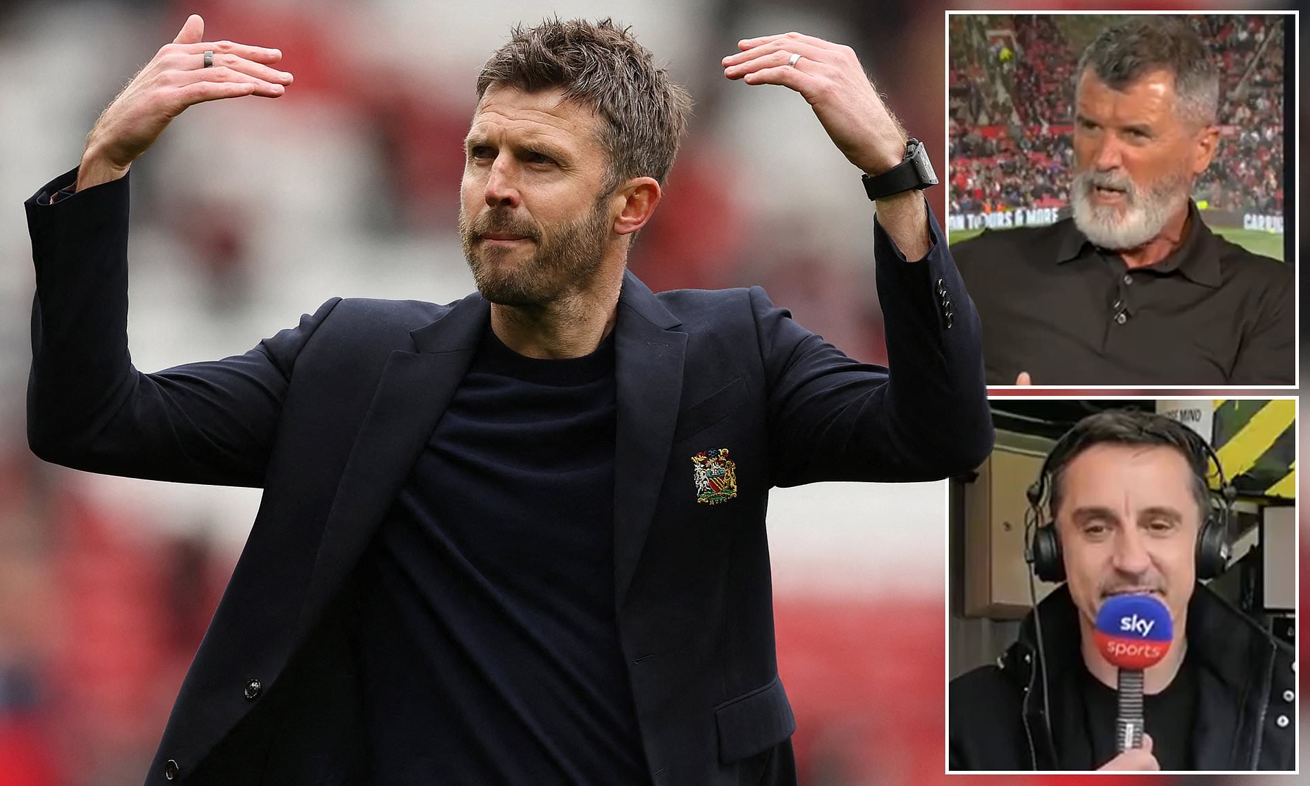 Gary Neville and Roy Keane clash over praise for Michael Carrick's tactics