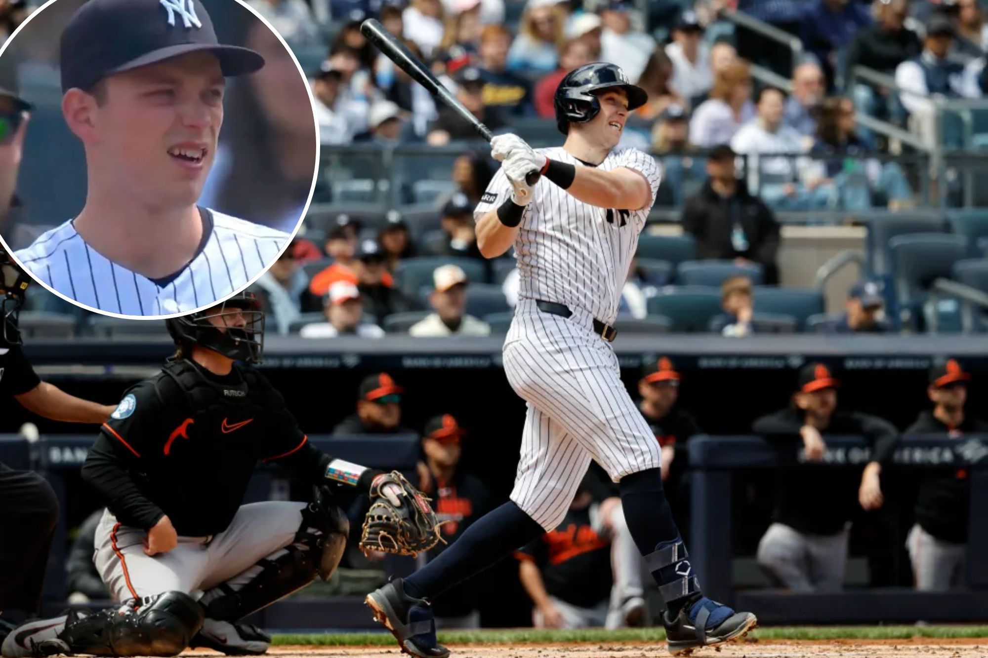 Ben Rice day to day after leaving Yankees game with hand injury
