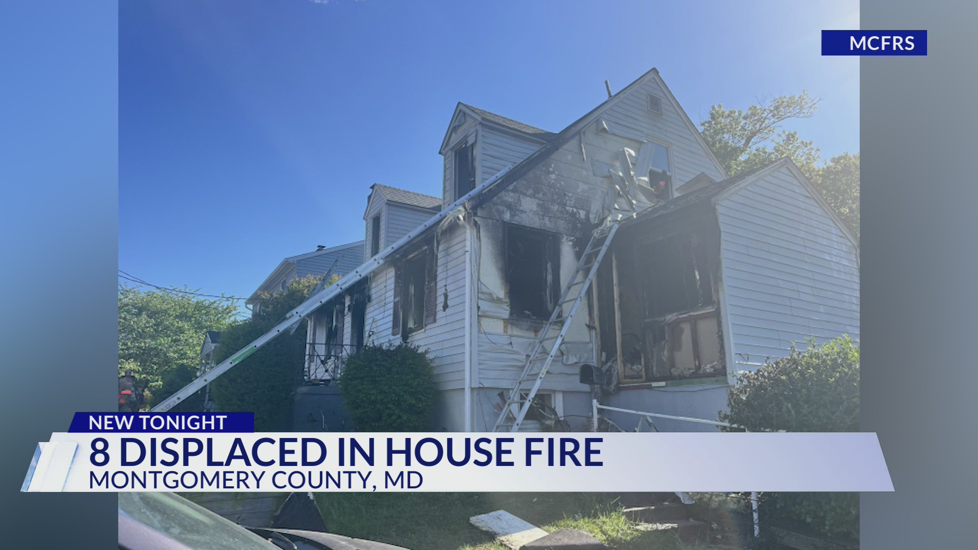 8 displaced in Montgomery County house fire