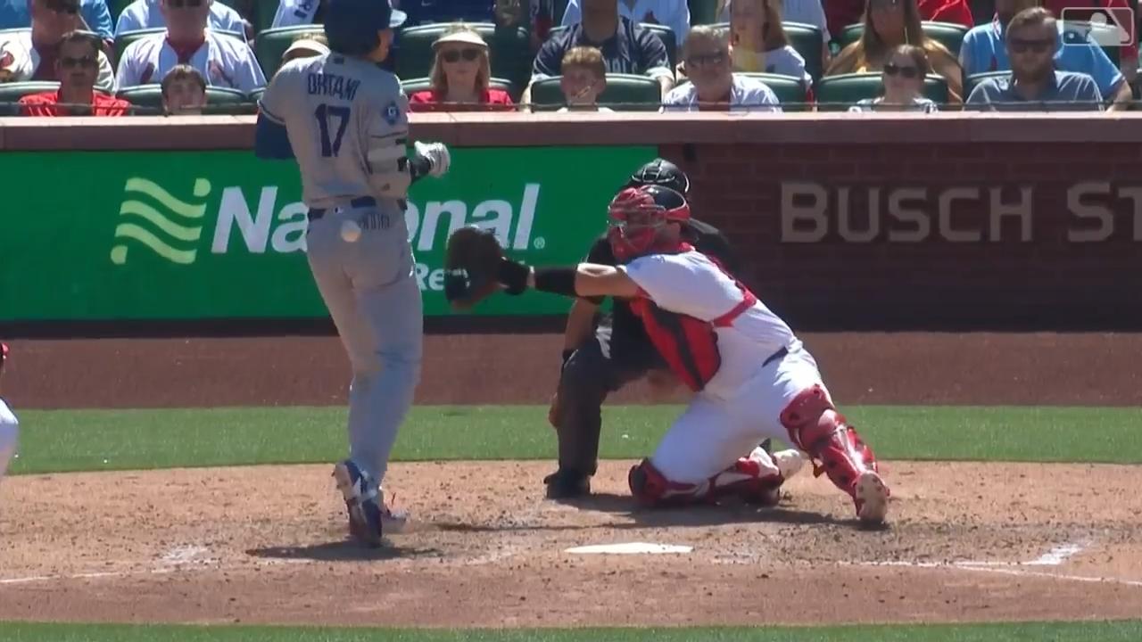 Moment: Shohei Ohtani lets out theatrical shriek after getting hit by ...