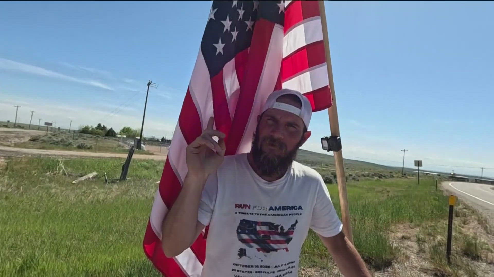 One man, one country, one goal: Man nears the end of his journey across ...