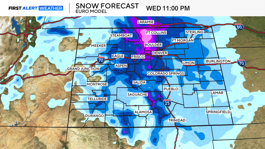 Tracking rain and snow across Colorado, a few degrees could make all ...