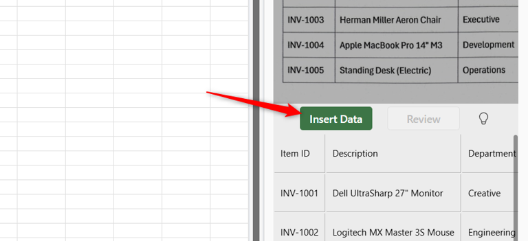 How to turn images and screenshots into Excel data
