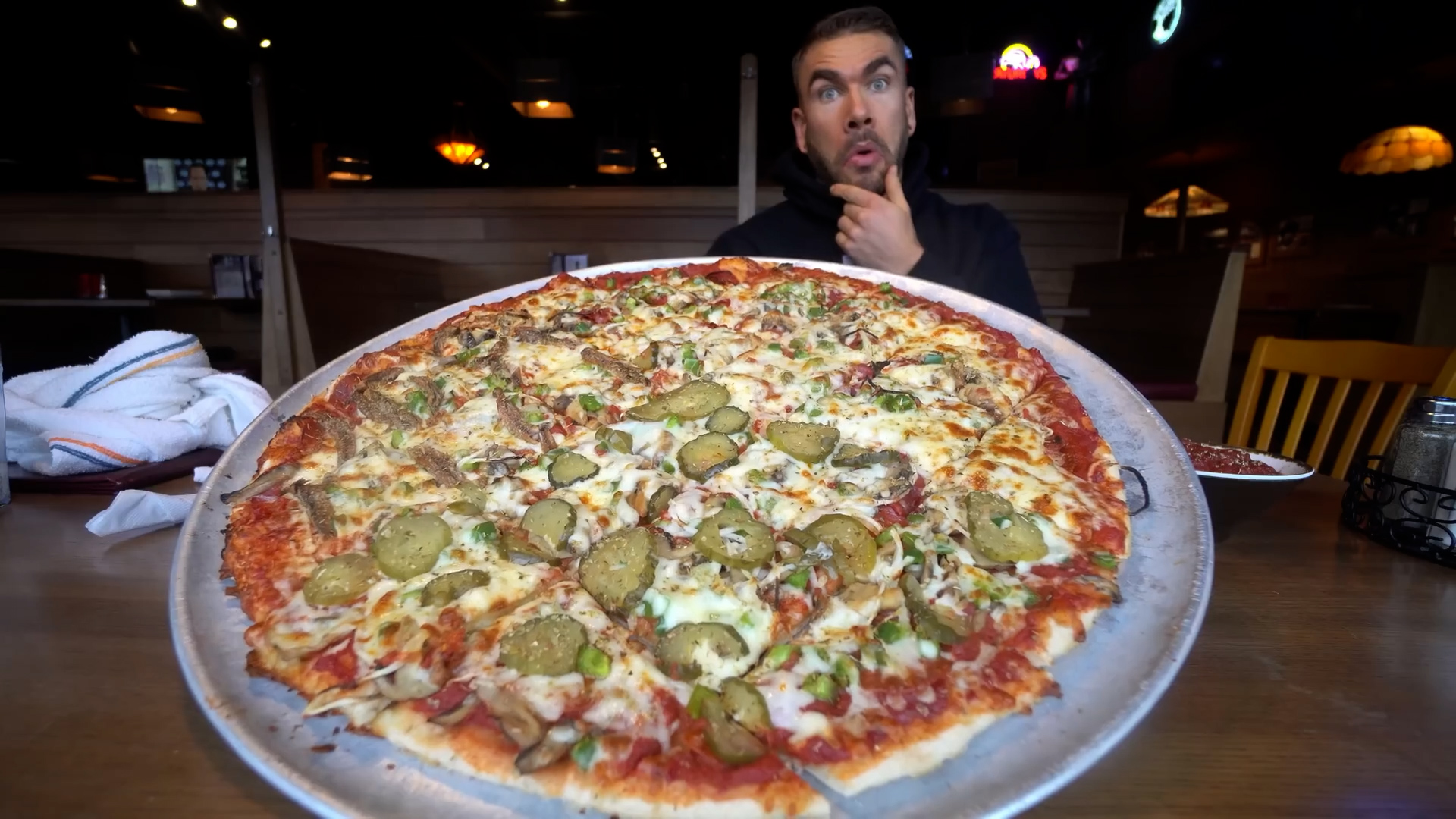 Man attempts undefeated pizza challenge in 30 minutes