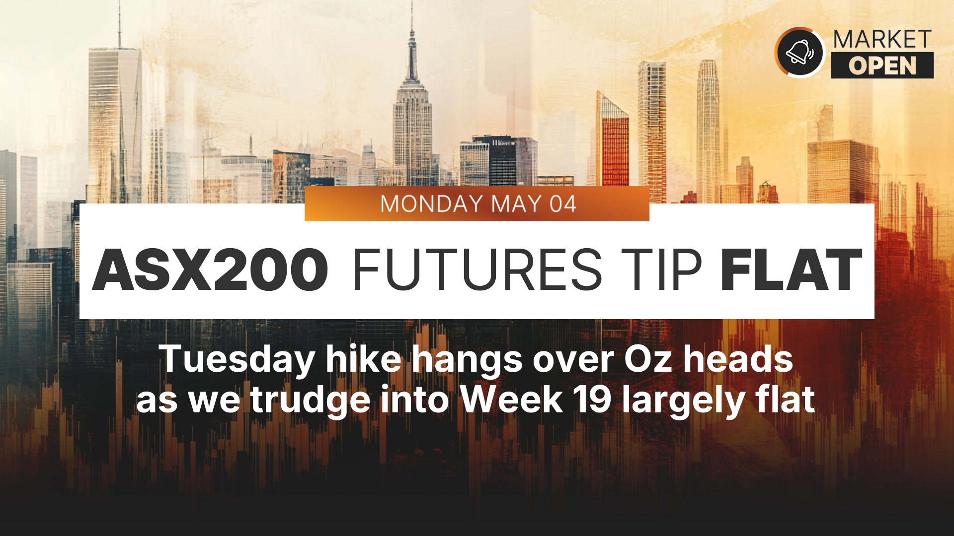 Market open: Tuesday hike hangs over Oz heads as we trudge into week 19 ...