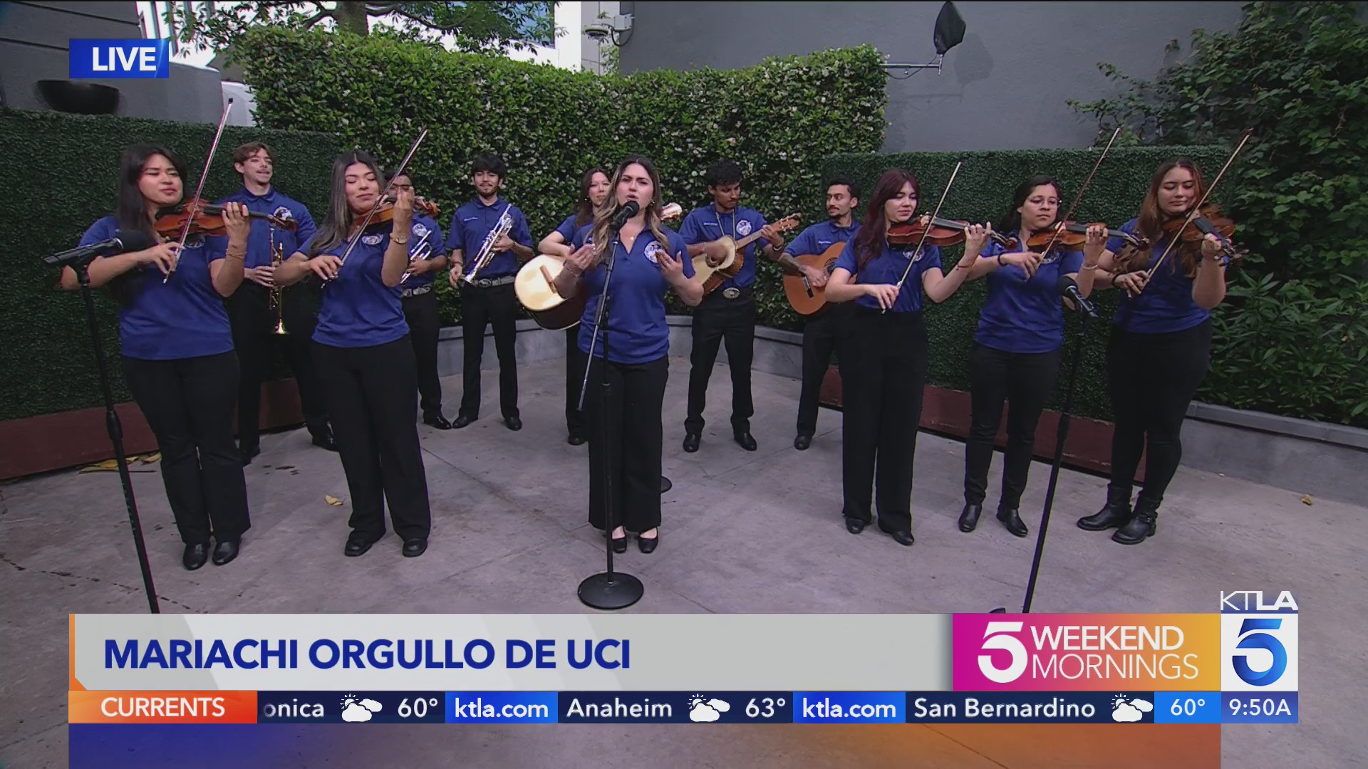 Mariachi Orgullo de UCI performed live on the KTLA Weekend Morning News ...