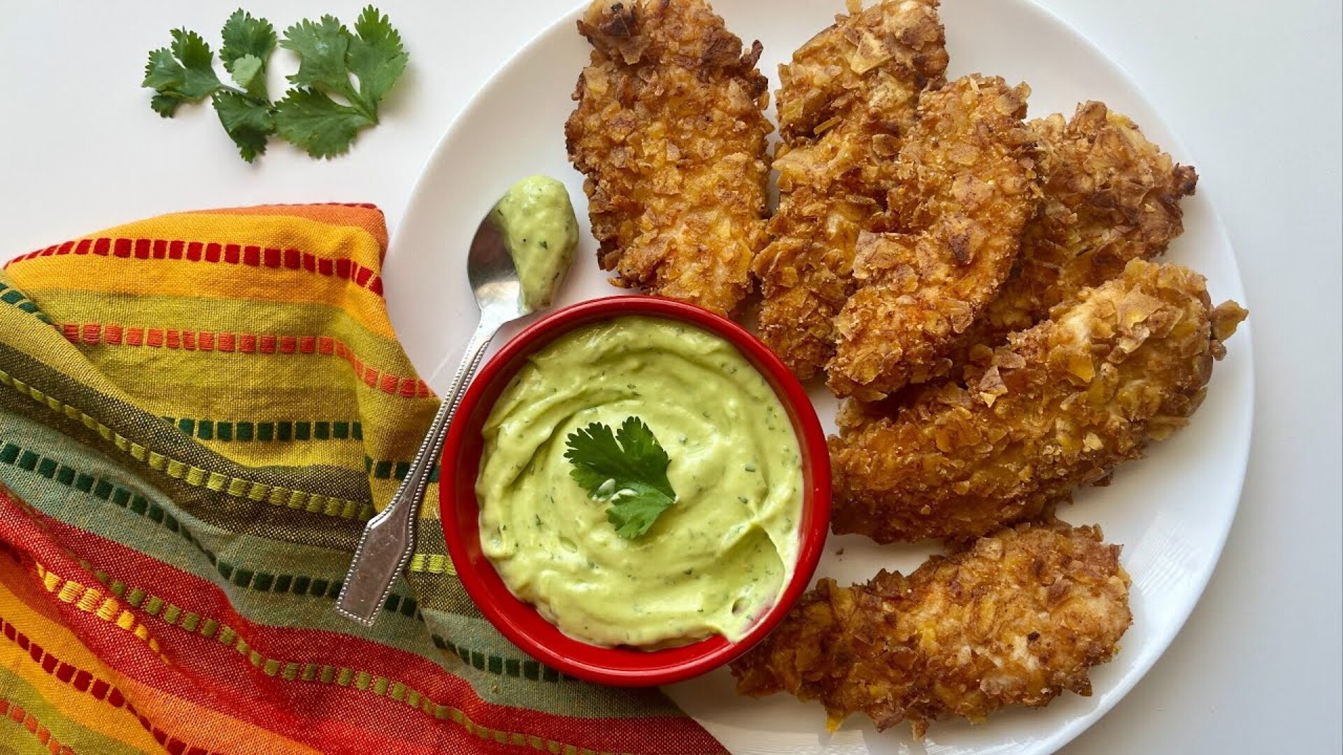 Plantain-crusted chicken fingers recipe